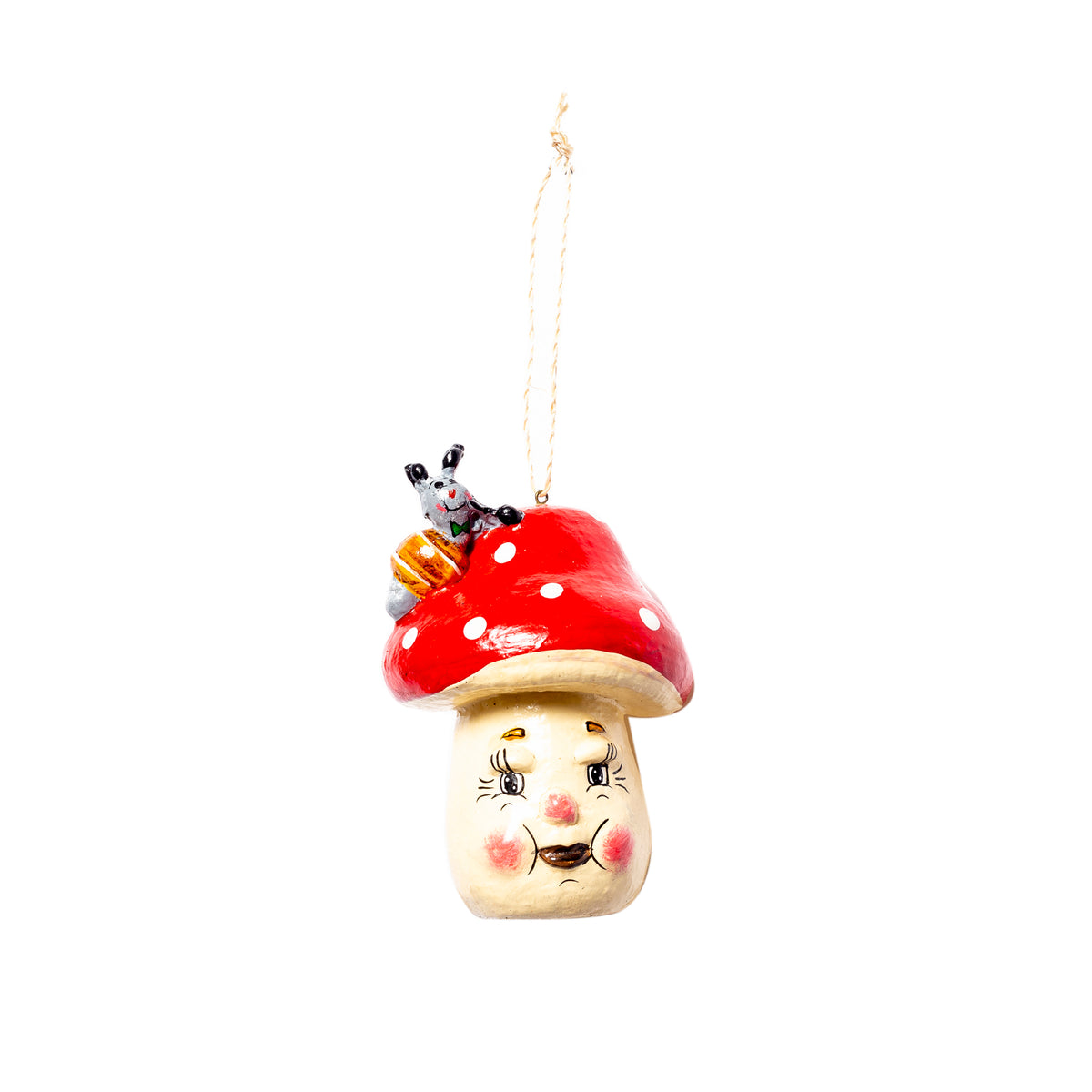 Large Jaunty Mushroom Ornament | Clove & Creek