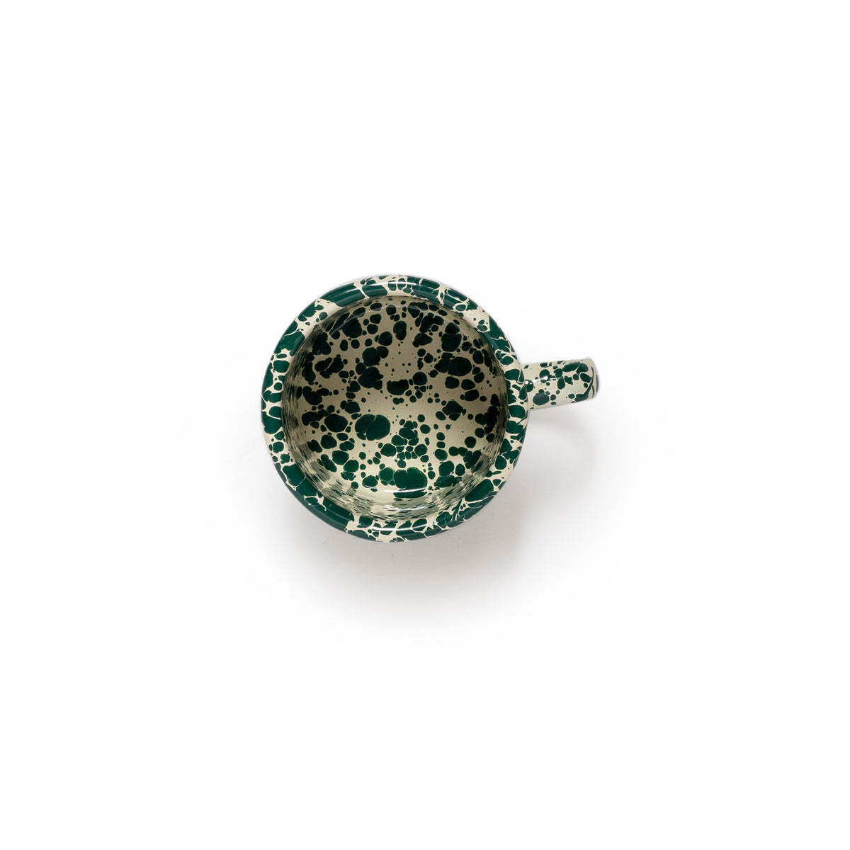 Splatter Enamel 12oz Mug in Green and Cream | Clove & Creek