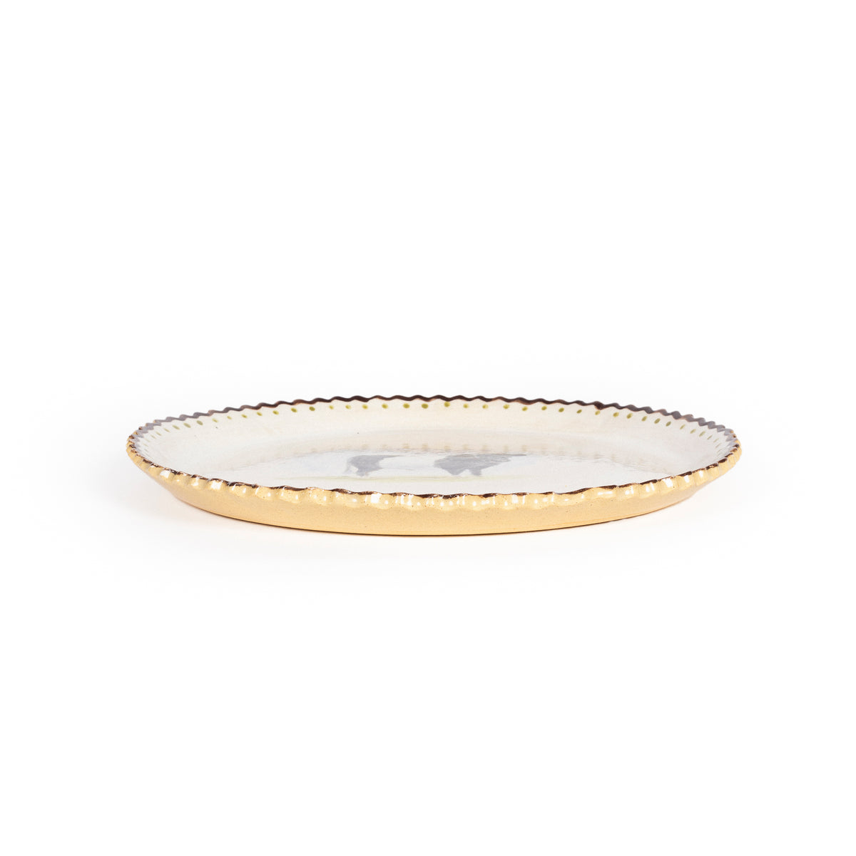 Mary Aldrich Belted Galloway Dessert Plate | Clove & Creek