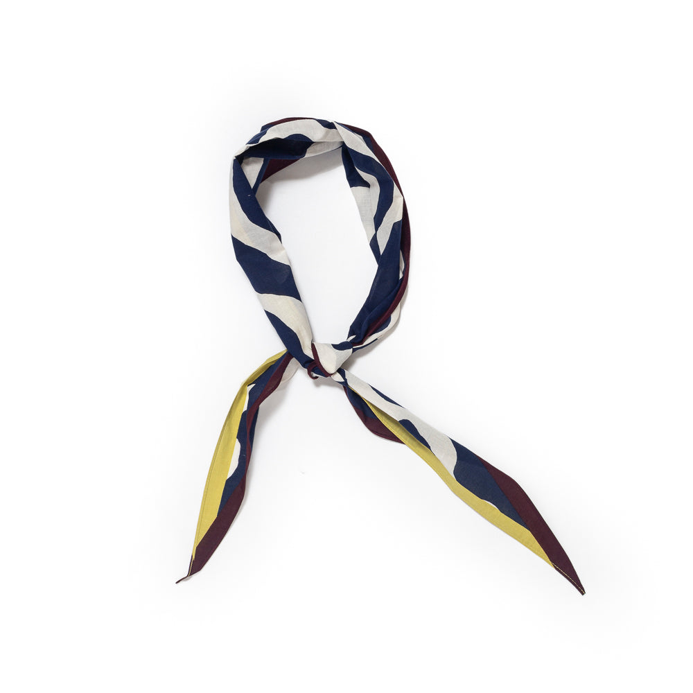Toast Ribbon Print Cotton Bandana in Midnight Blue | Clove & Creek